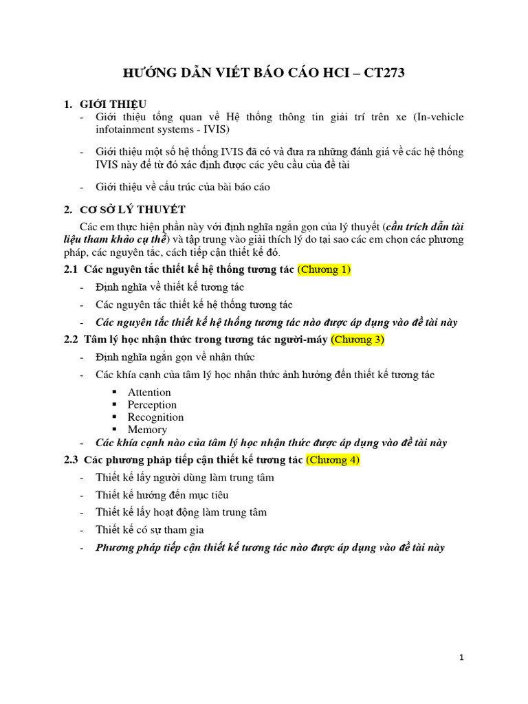 Raw HCI Guided Template in Detail | PDF