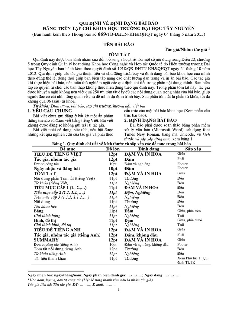 Qui Dinh Dinh Dang (Chinh Thuc) | PDF