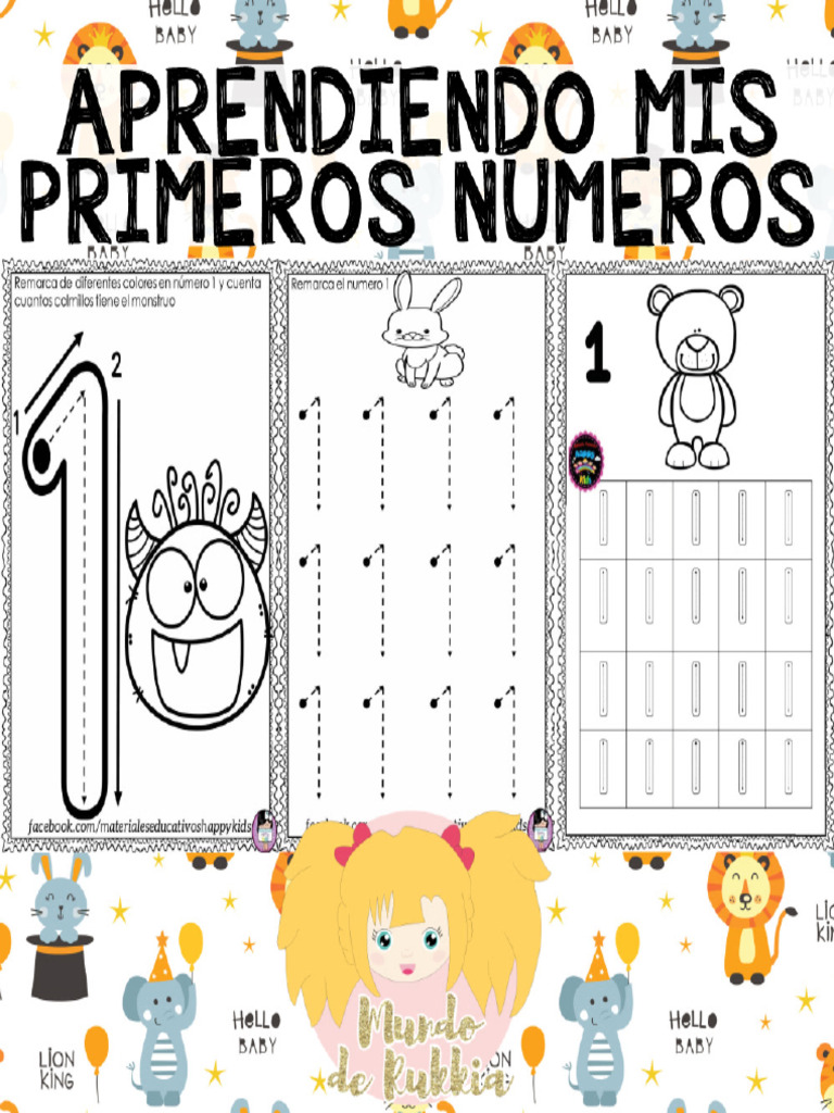 Cuaderno Aprendo Mis Primeros Números Recopilado Por Mundo de Rukkia | PDF