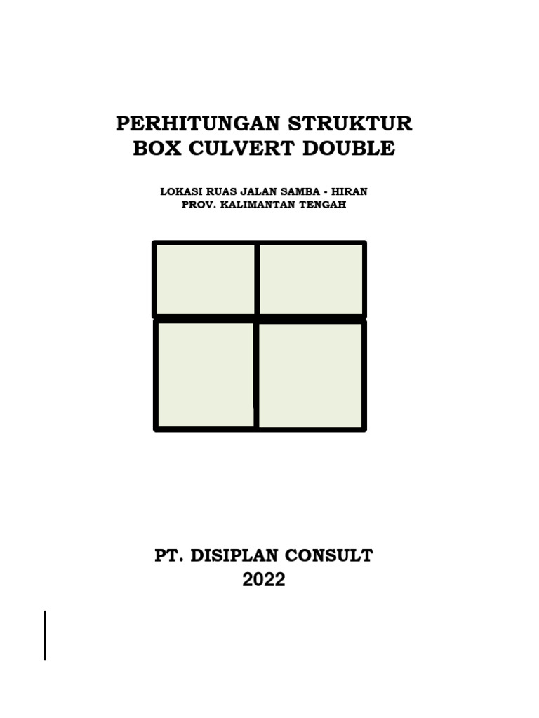 Structural Calculation of Double Box Culvert | PDF | Stress (Mechanics) | Bending