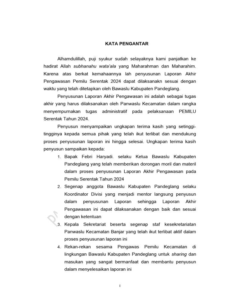 Laporan Akhir Pengawasan Pilkada 2024 | PDF
