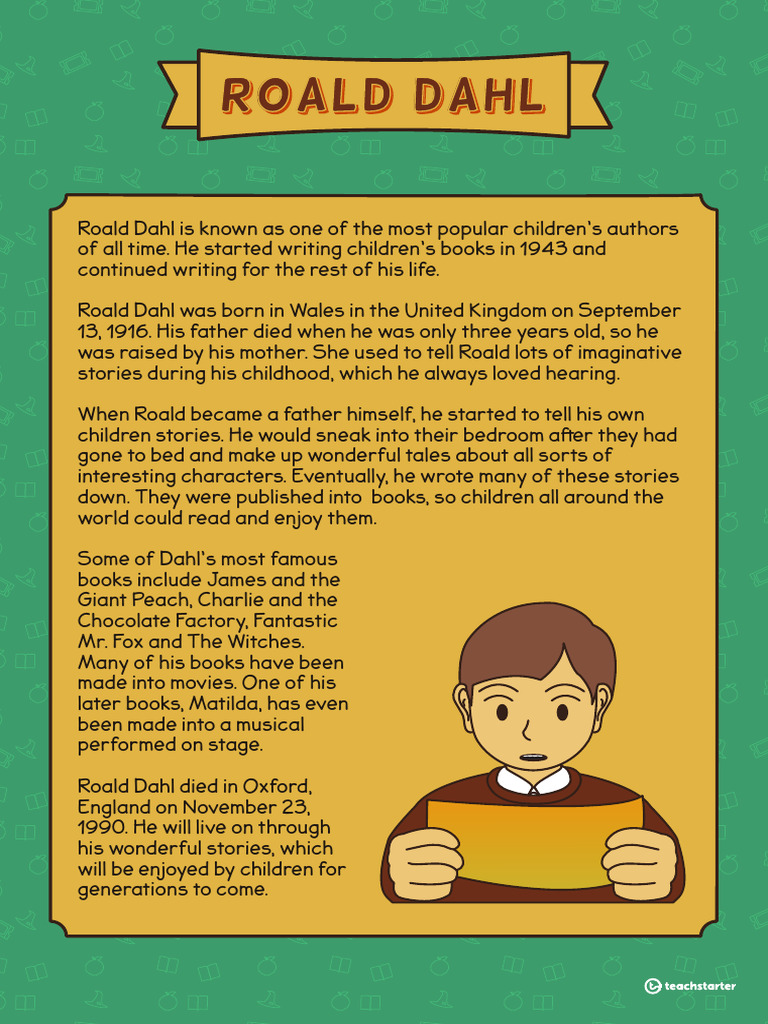Teaching-Resource Informative RoaldDahl WithAnswers Colour SM | PDF ...