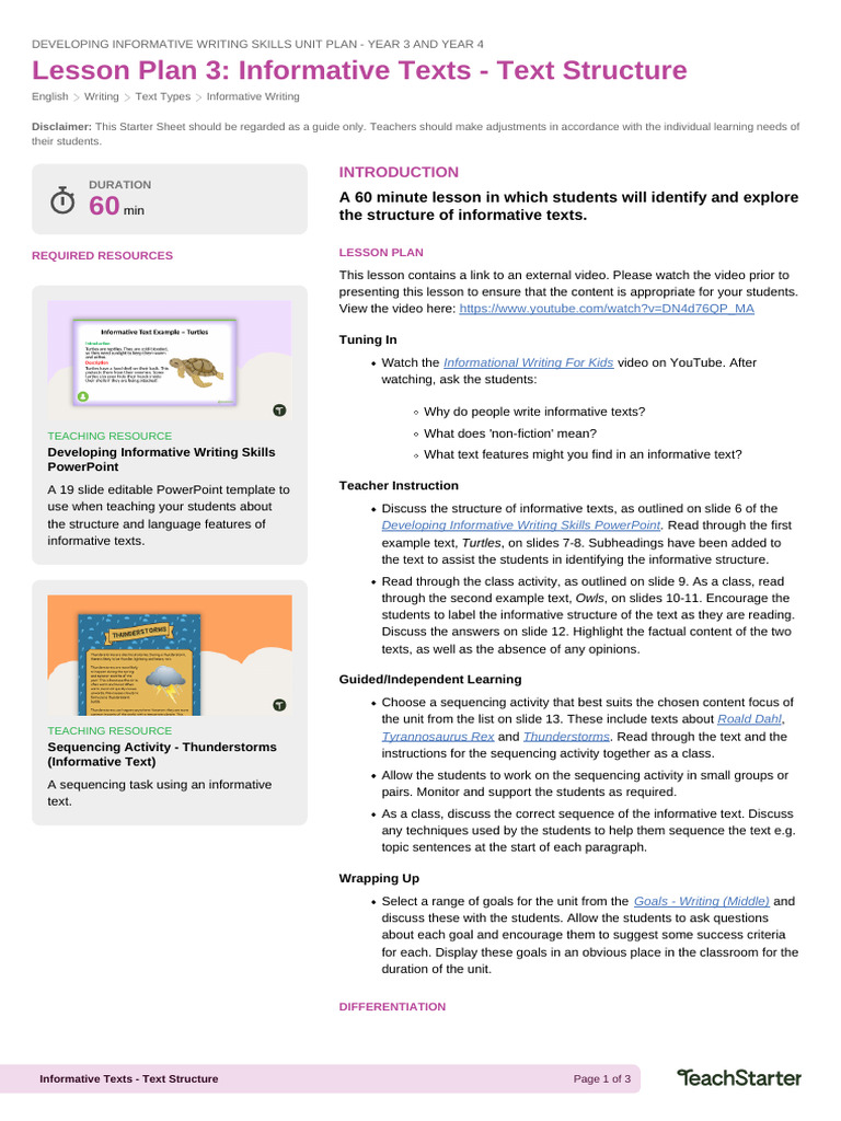 Overview Lesson-3 Informative-Texts Text-Structure | Download Free PDF ...