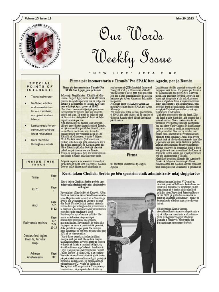 Newsletter Volume 15 Issue 18 | PDF