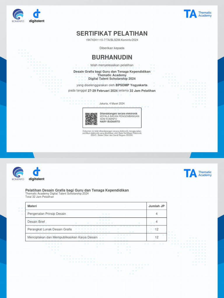 Sertifikat - BURHANUDIN - Desain Grafis Bagi Guru Dan Tenaga ...