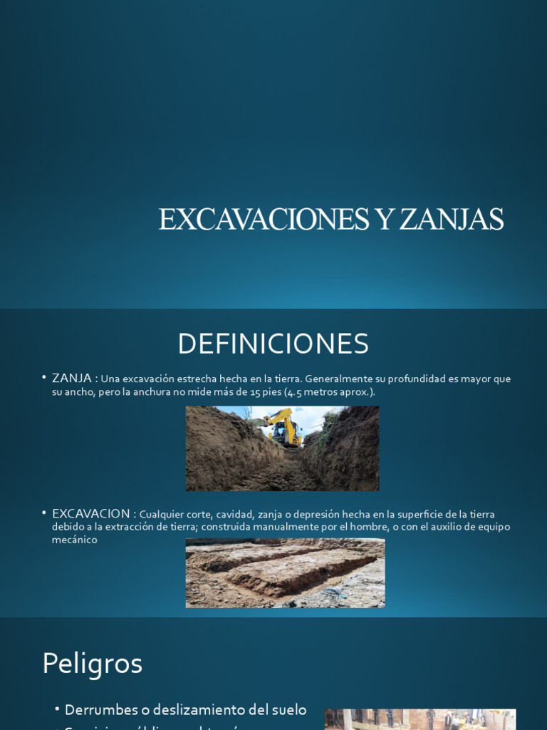 Excavaciones y Zanjas | PDF | Tierra