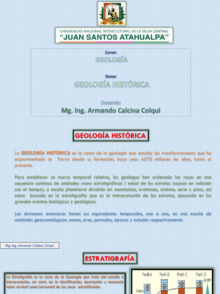 Geologia - Clase 3 - Geologia Historica | PDF | Fósil | Estratigrafía