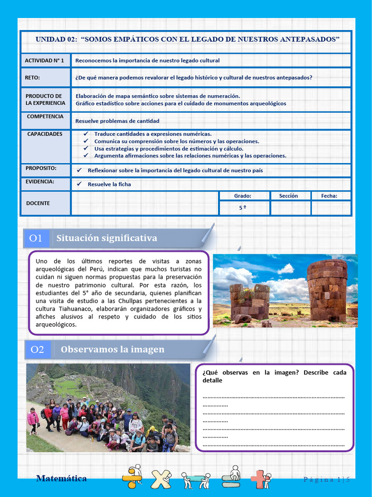 Act 1 Mat 5° Sem 1 Unid 02 | PDF | Cognición