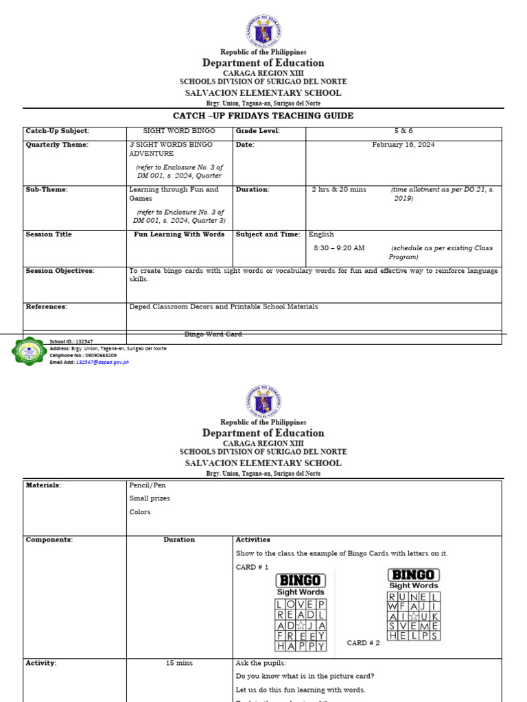 Teaching Guide Catch Up | Download Free PDF | Human Communication | Behavior Modification
