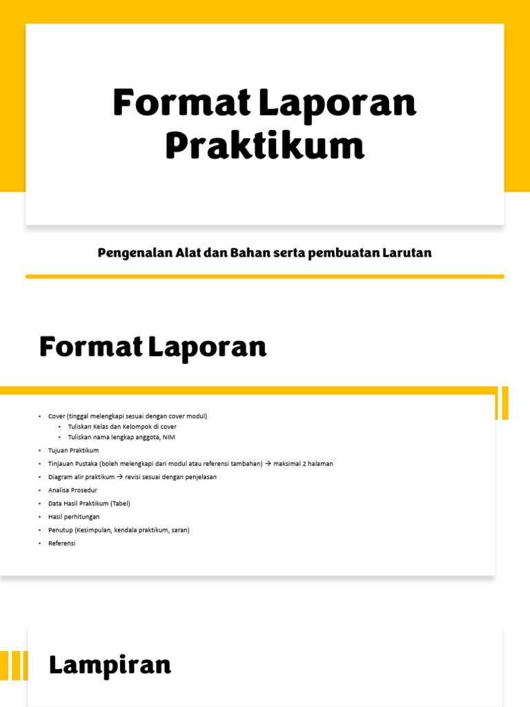 Format Laporan Pengenalan Bahan Dan Alat | PDF
