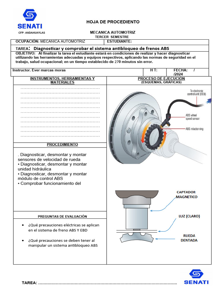 Diagnosticar y Comprobar El Sistema Antibloqueo de Frenos ABS | PDF | Sistema de freno antibloqueo
