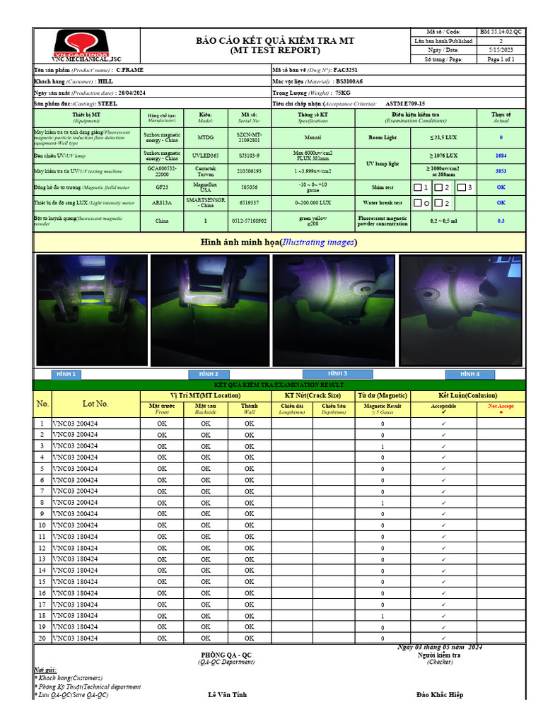 BM 55.14.02.QC Bao Cao Ket Qua Kiem Tra MT T5 | PDF