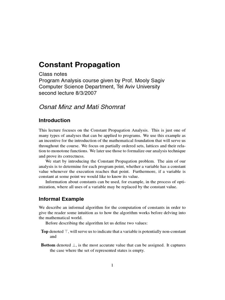 Constant Prop | PDF | Function (Mathematics) | Mathematics