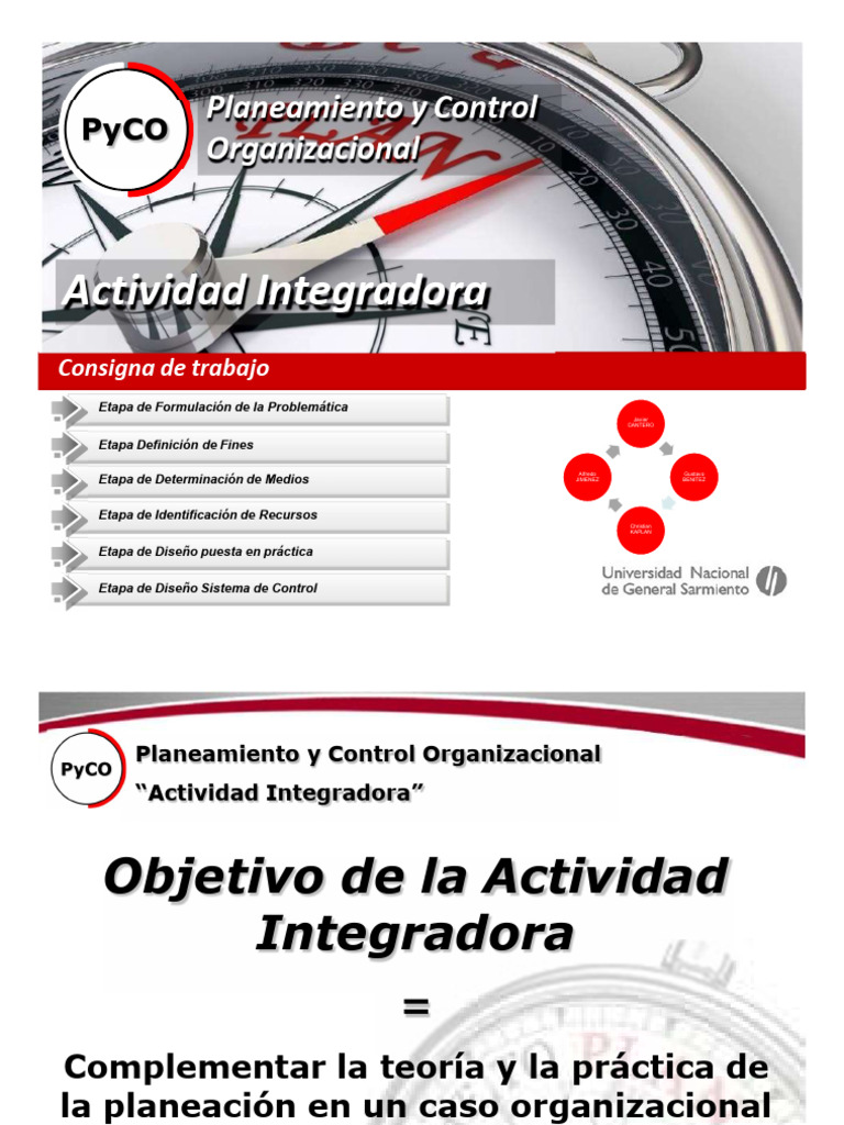 Actividad Integradora de PyCO 1s2024 | PDF | Planificación