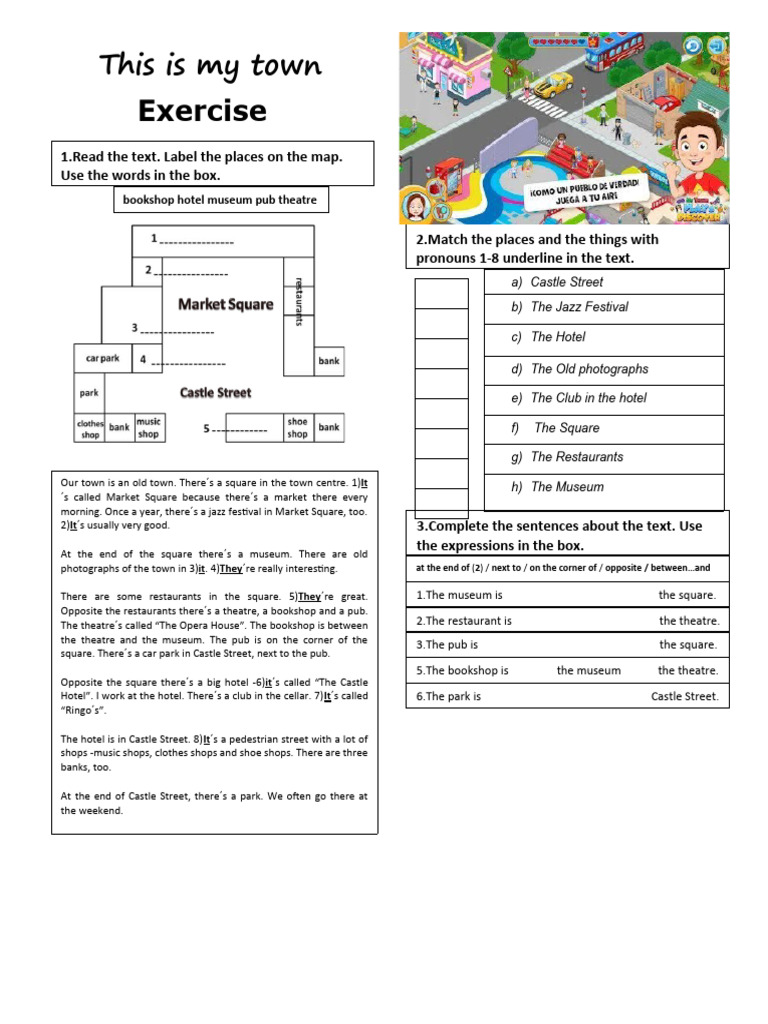 This Is My Town Exercise | PDF
