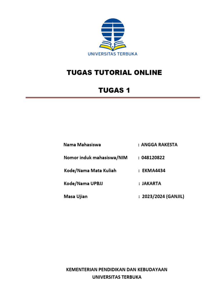 Tugas 1 Tuton Sistem Informasi - Angga Rakesta | PDF