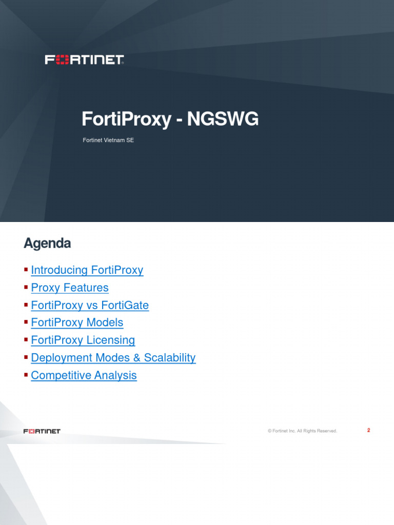 Webinar Fortinet Secure Web Gateway 0204 - FortiProxy Presentation | PDF | Proxy Server | World ...