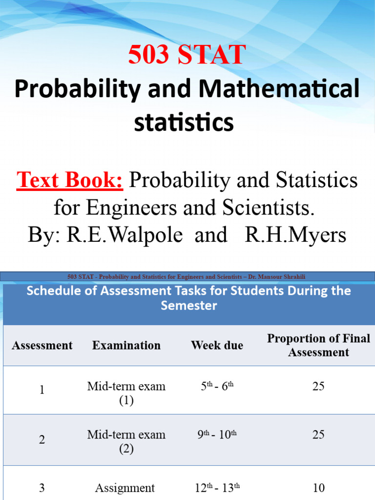 Probability & Statistics for Engineers | PDF | Statistics | Mean