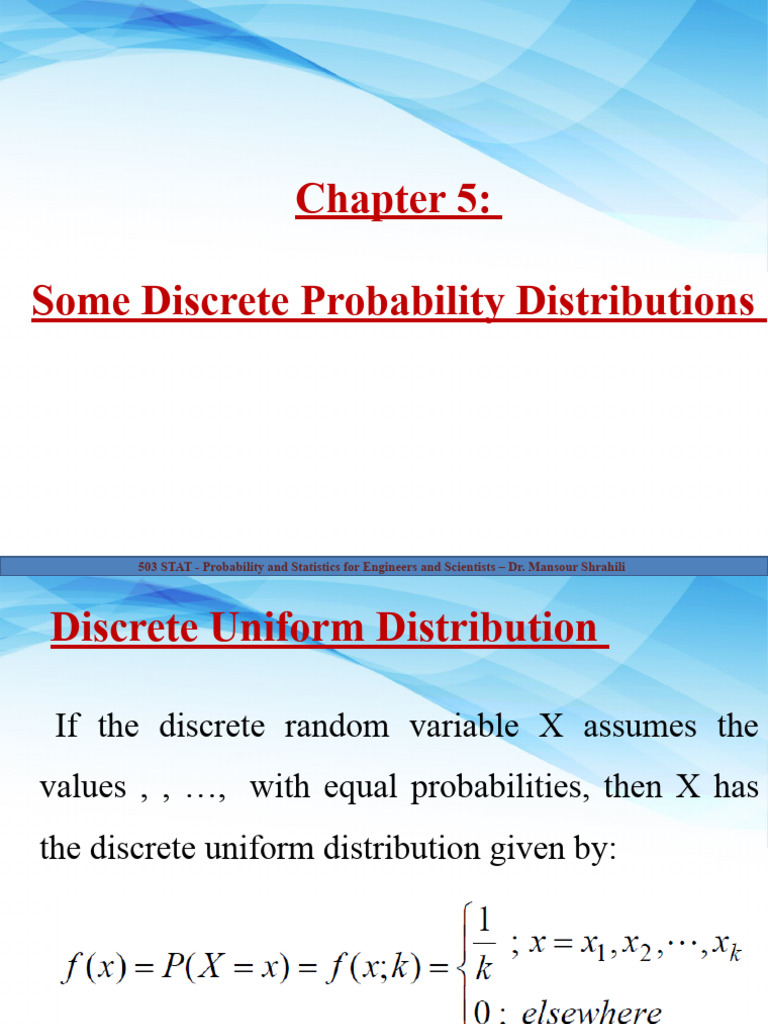 Discrete Probability Distributions Guide | PDF | Probability ...