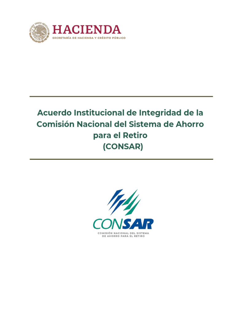 Código Ético y Conducta CONSAR | PDF | Responsabilidad | Institución