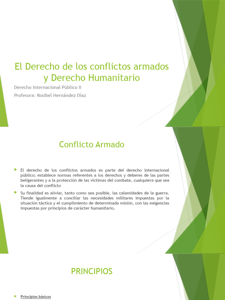 Clase 2. El Derecho de Los Conflictos Armados y Dercho Humanitario | PDF | Ley humanitaria ...