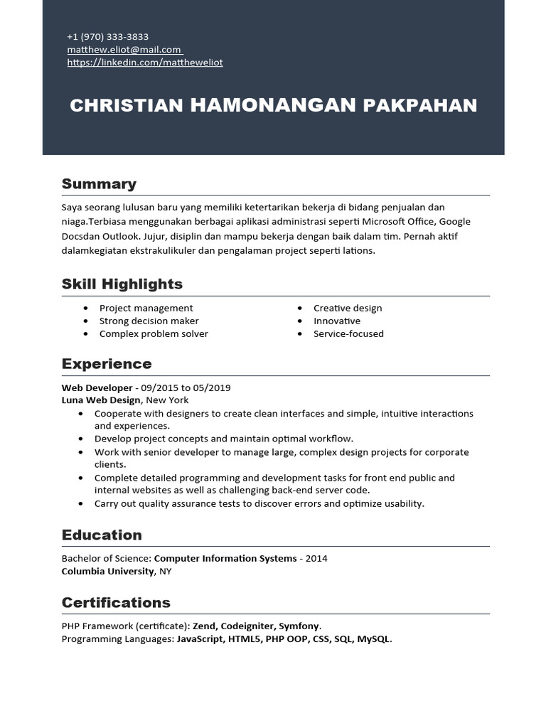 CV Christian | PDF