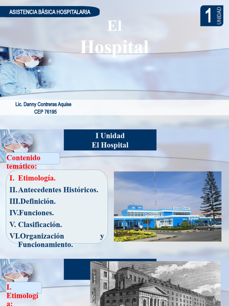 Funciones y Clasificación de Hospitales | PDF | Hospital | Enfermería