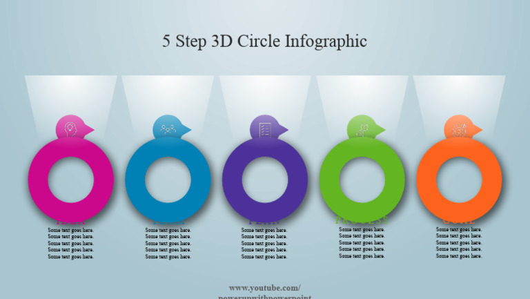 5-Step 3D Circle Infographic Guide | PDF