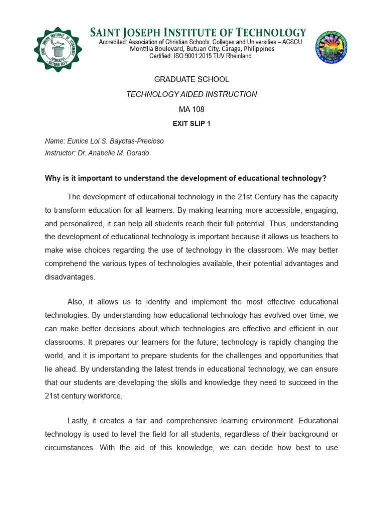 Why Is It Important To Understand The Development of Educational ...