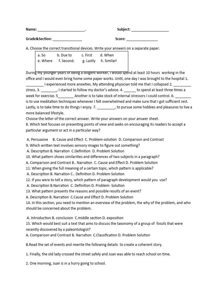 Final Exam in Grade 11 Reading and Writing | PDF