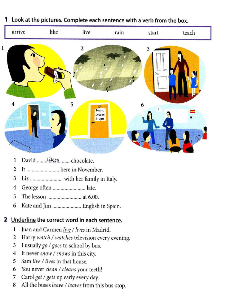 Present simple exercises | PDF