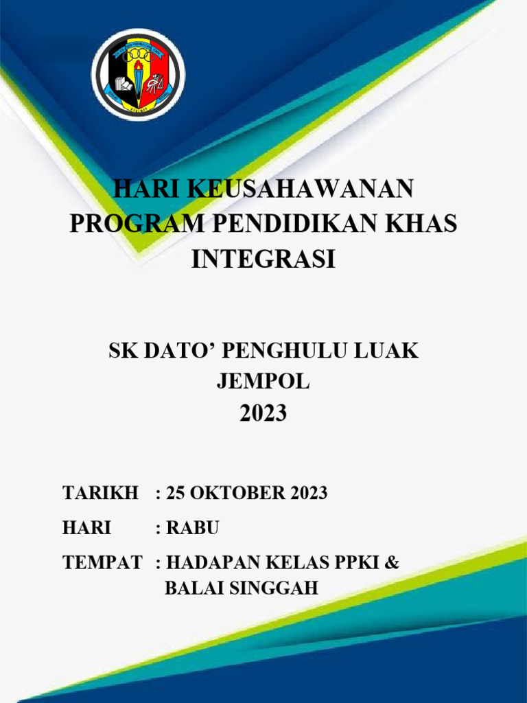 Kertas Kerja Program Keusahawanan | PDF