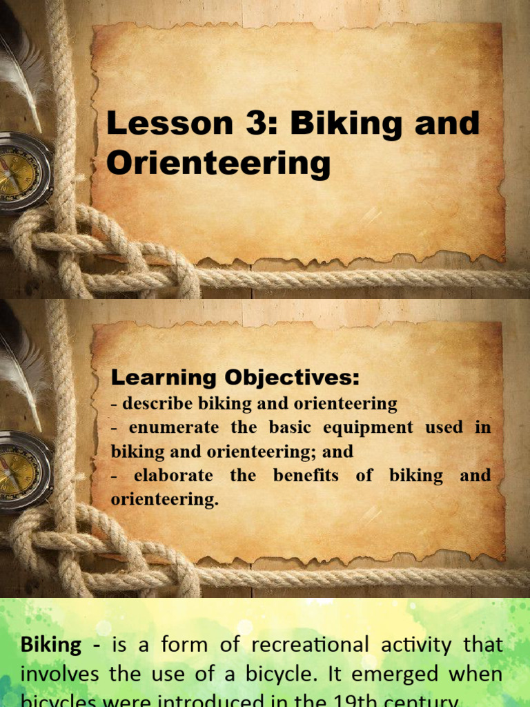 Biking and Orienteering: Benefits & Gear | PDF | Compass