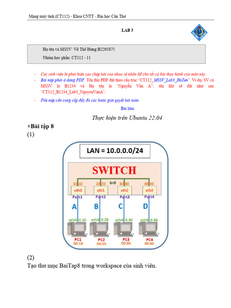 CT112 B2205875 Lab3 Vothehung | PDF