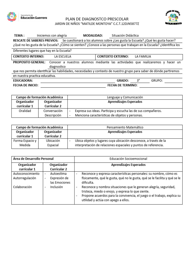 Plan de Diagnostico - 2 | Descargar gratis PDF | Sicología