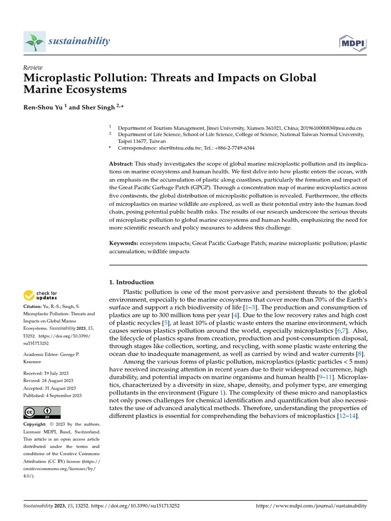 Microplastic Pollution Threats and Impacts On Glob | PDF | Pollution | Oceanography