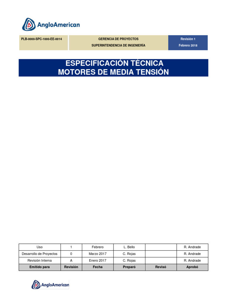 PLB-0000-SPC-1000-EE-0014_1 | PDF | Transformador | Motores