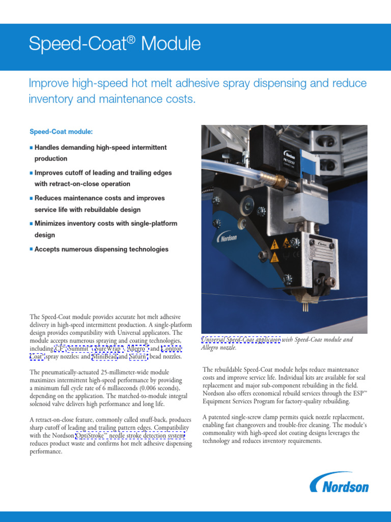 Universal Speed Coat Module | PDF