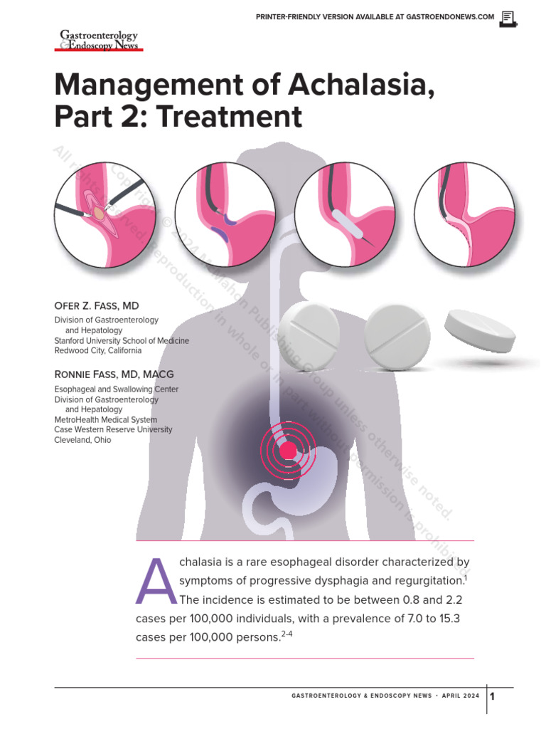 Management of Achalasia, Part 2 | Download Free PDF | Medical ...