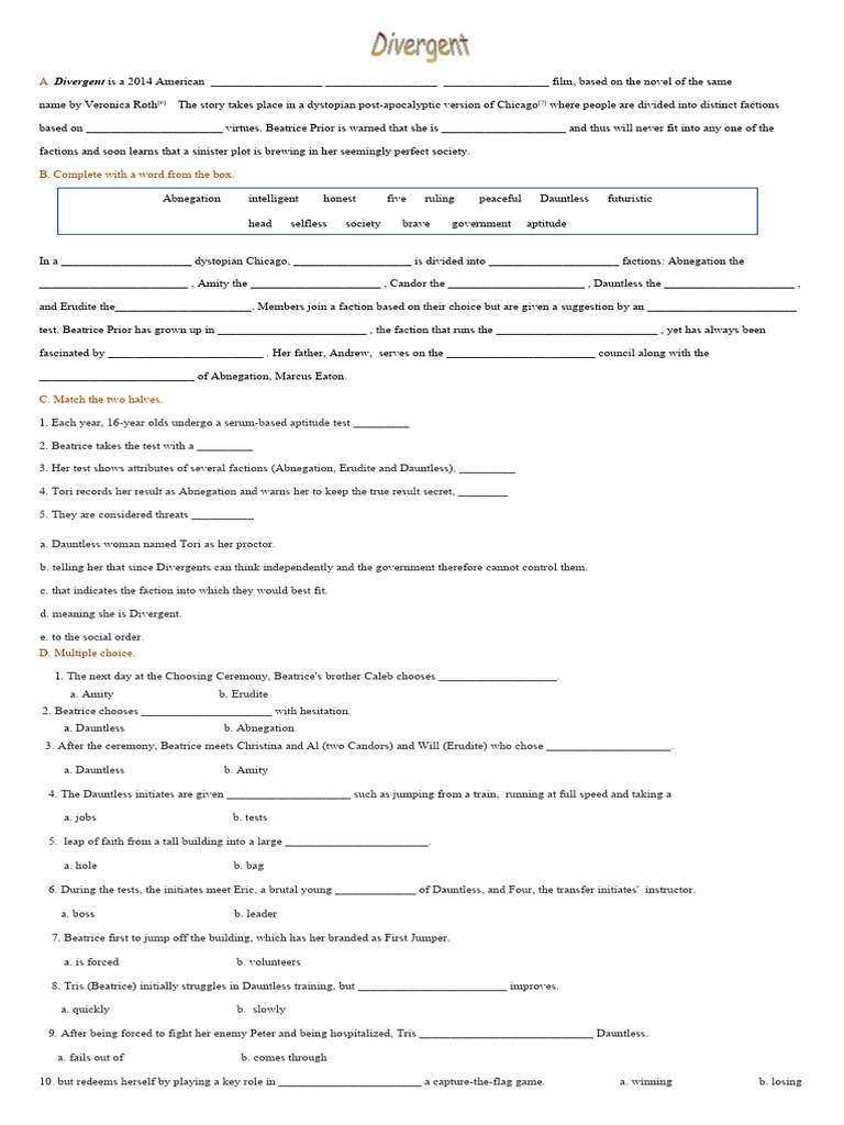 Divergent | PDF | Divergent (Novel)