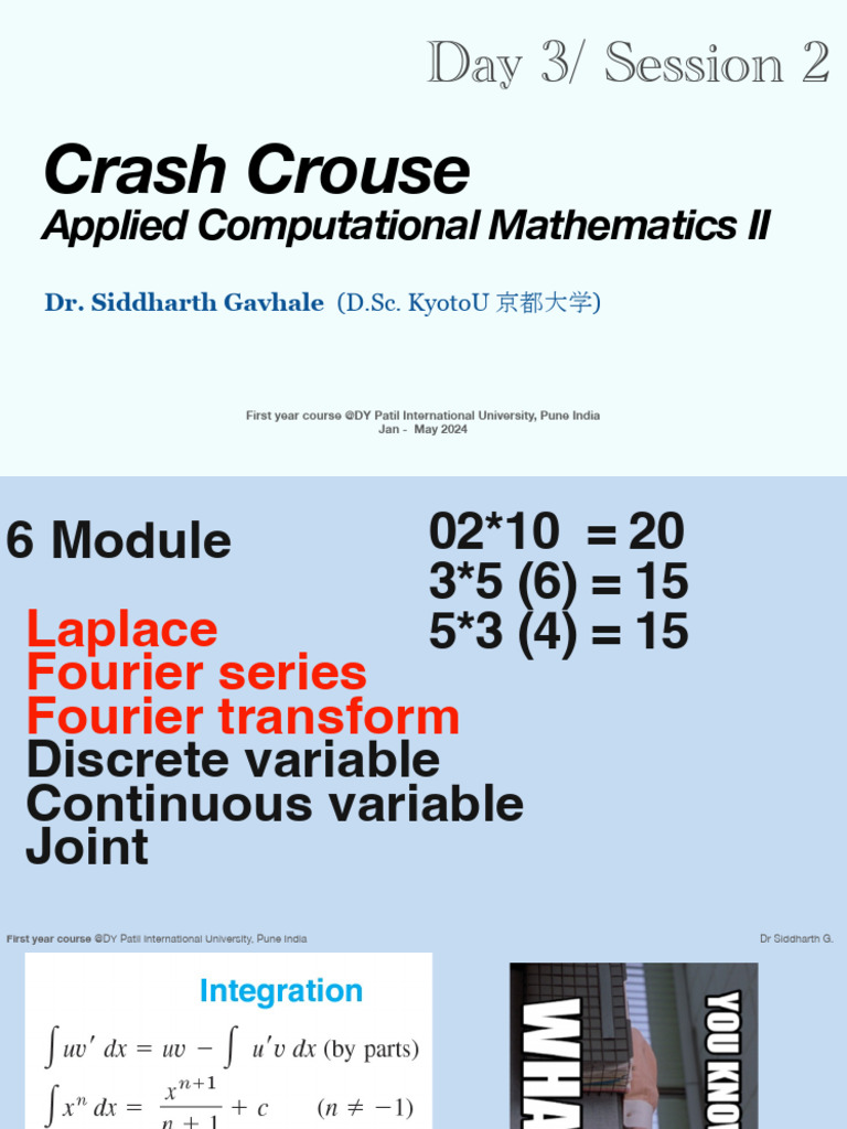 Crash Course ACM II. Lecture 4 | PDF | Probability Distribution ...