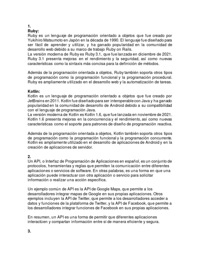 Lenguaje De Programación Orientado A Objetos Pdf Ruby Lenguaje De Programación Net