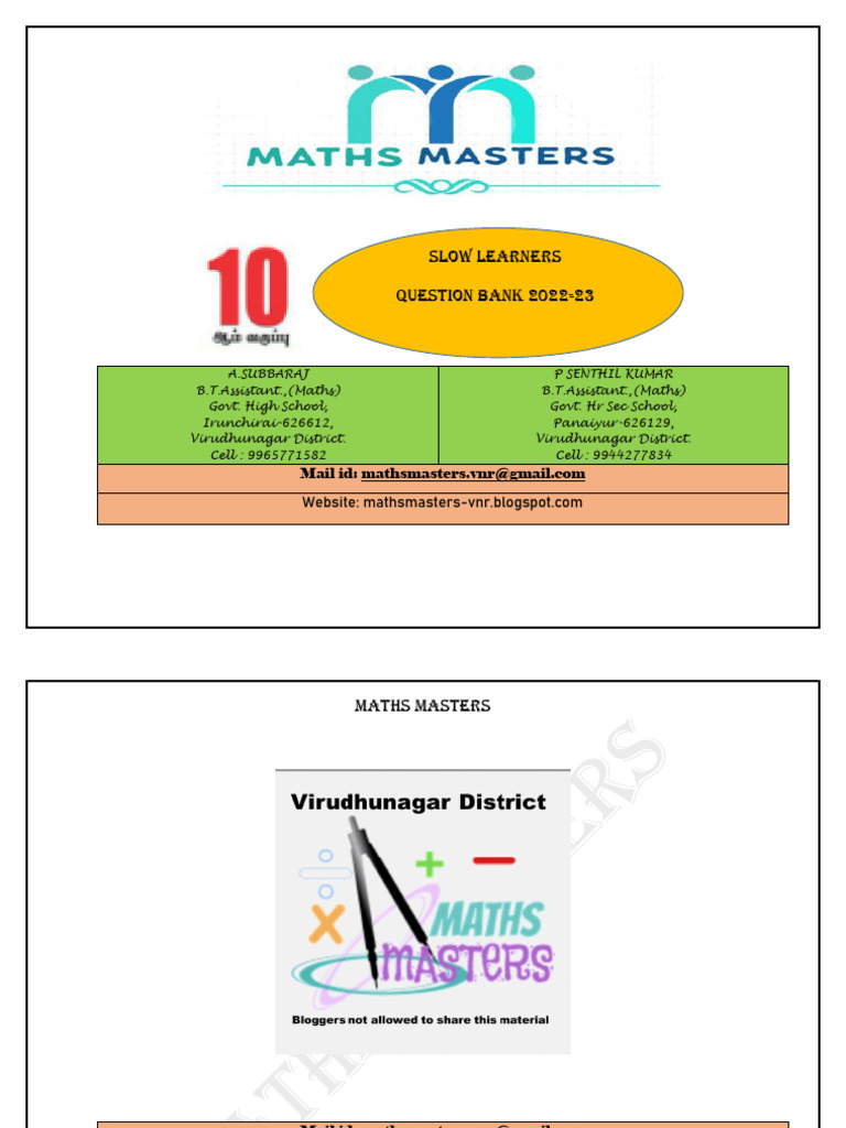 Slow Learners 2022-23 - QB | PDF Slow Learners 2022-23 - QB | PDF