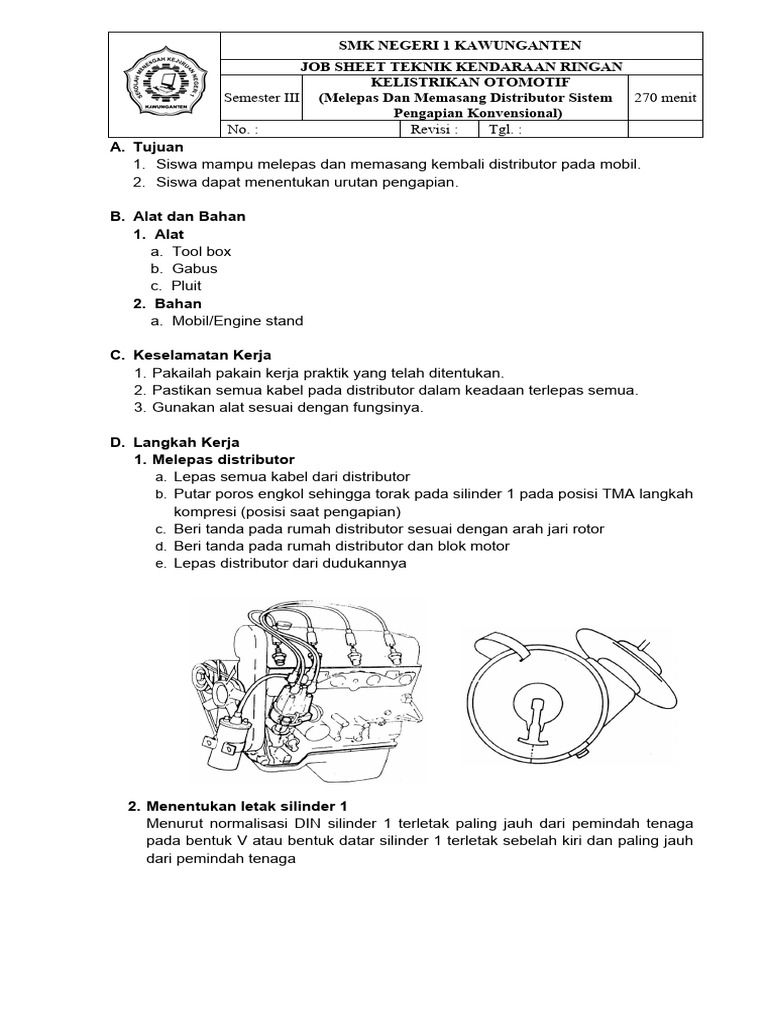 Panduan Melepas Distributor Mobil | PDF