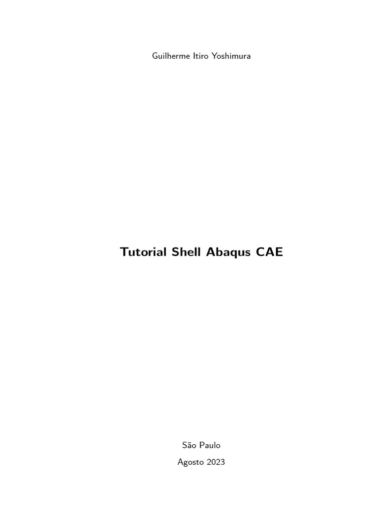 Tutorial Shell Abaqus CAE 2023 | PDF