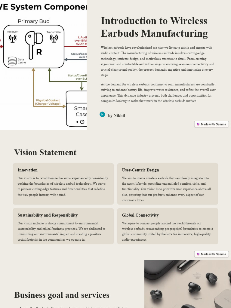 Wireless Earbuds Manufacturing Overview | PDF | Supply Chain | Digital ...
