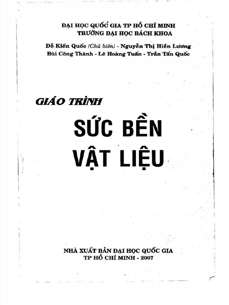 Suc Ben Vat Lieu Giao Trinh Do Kien Quoc Dai Hoc Quoc Gia Tpho Chi Minh ...
