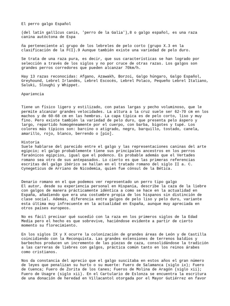 Galgo Español | PDF | Perros | Perros de caza