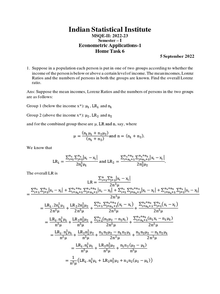 6HomeTask6 Solution | Download Free PDF | Coefficient Of Variation ...