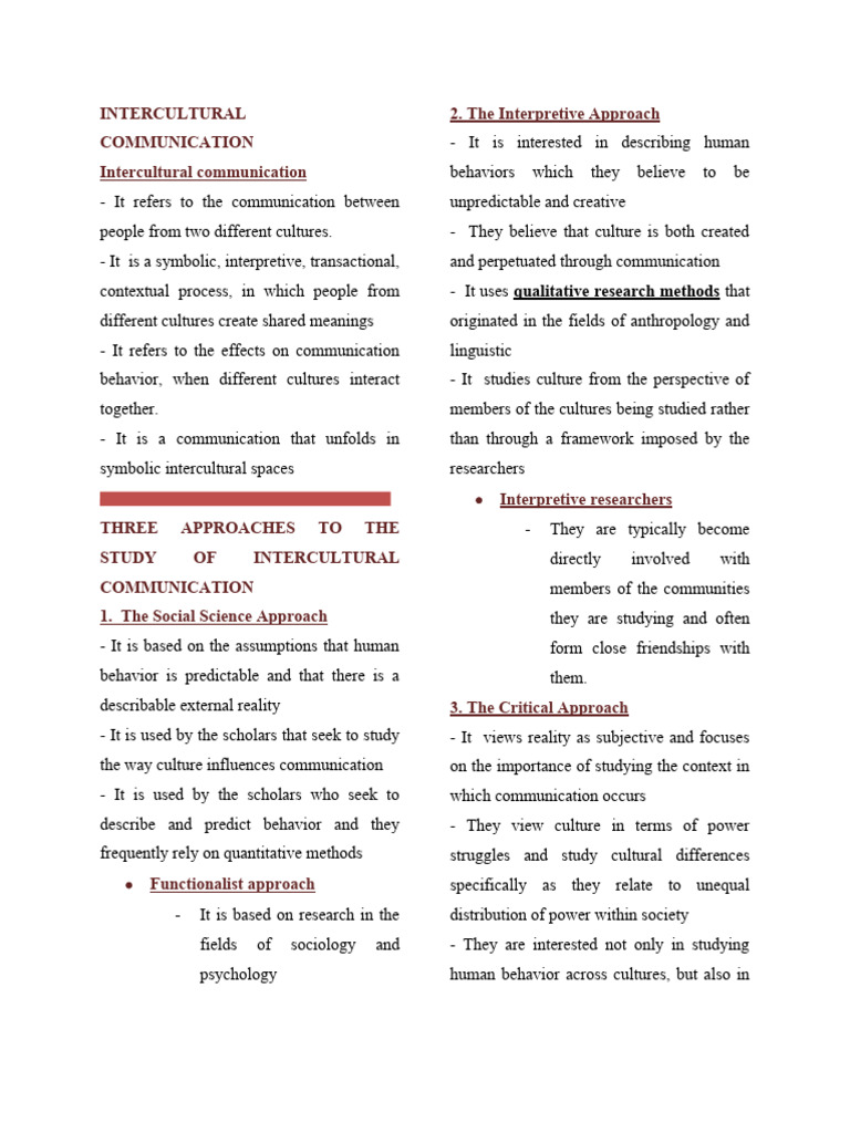 Intercultural Communication | PDF | Cross Cultural Communication ...